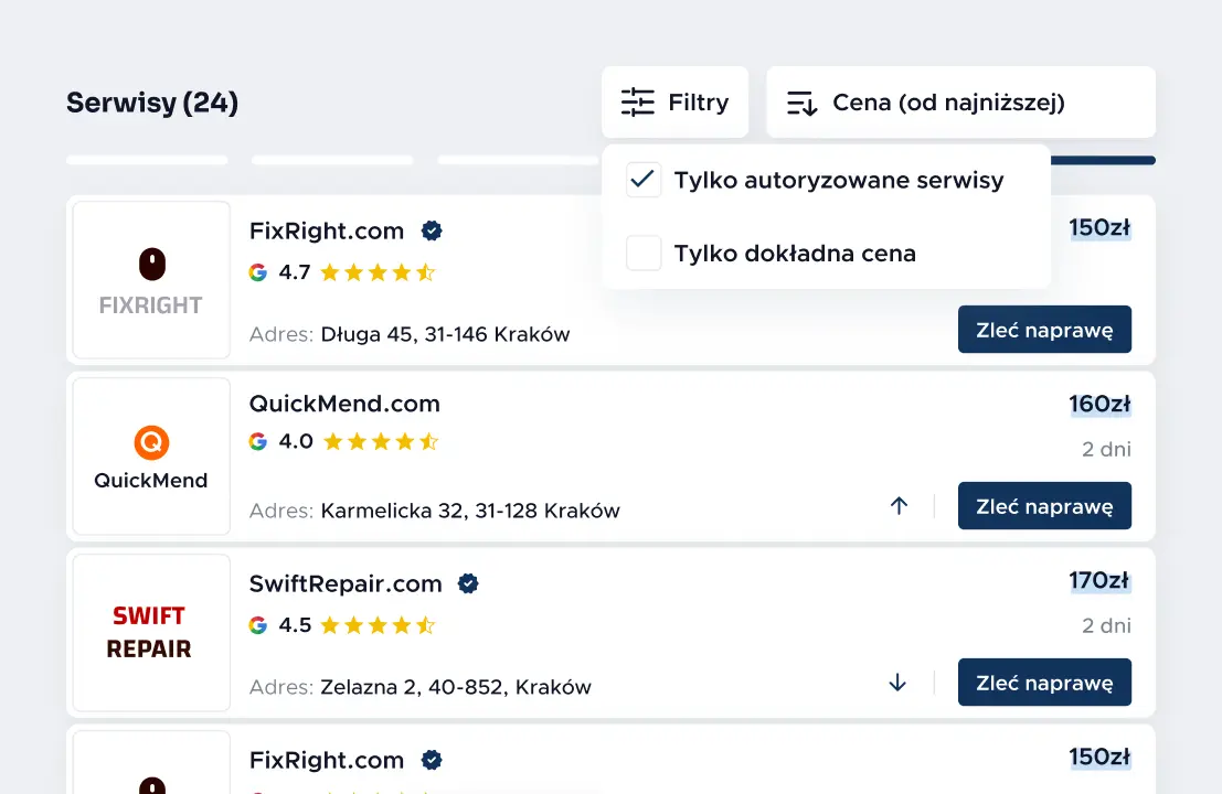 ServiceMe - znajdź serwis i napraw urządzenie: smartfon, tablet, laptop ...